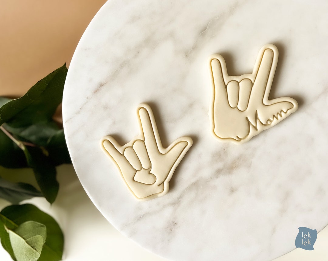 ASL I Love You Sign Language Cookie Cutter + Sign Language ILY & Asl ...