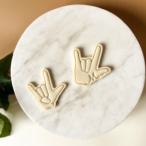 ASL I Love You Sign Language Cookie Cutter + Sign Language ILY & Asl ...