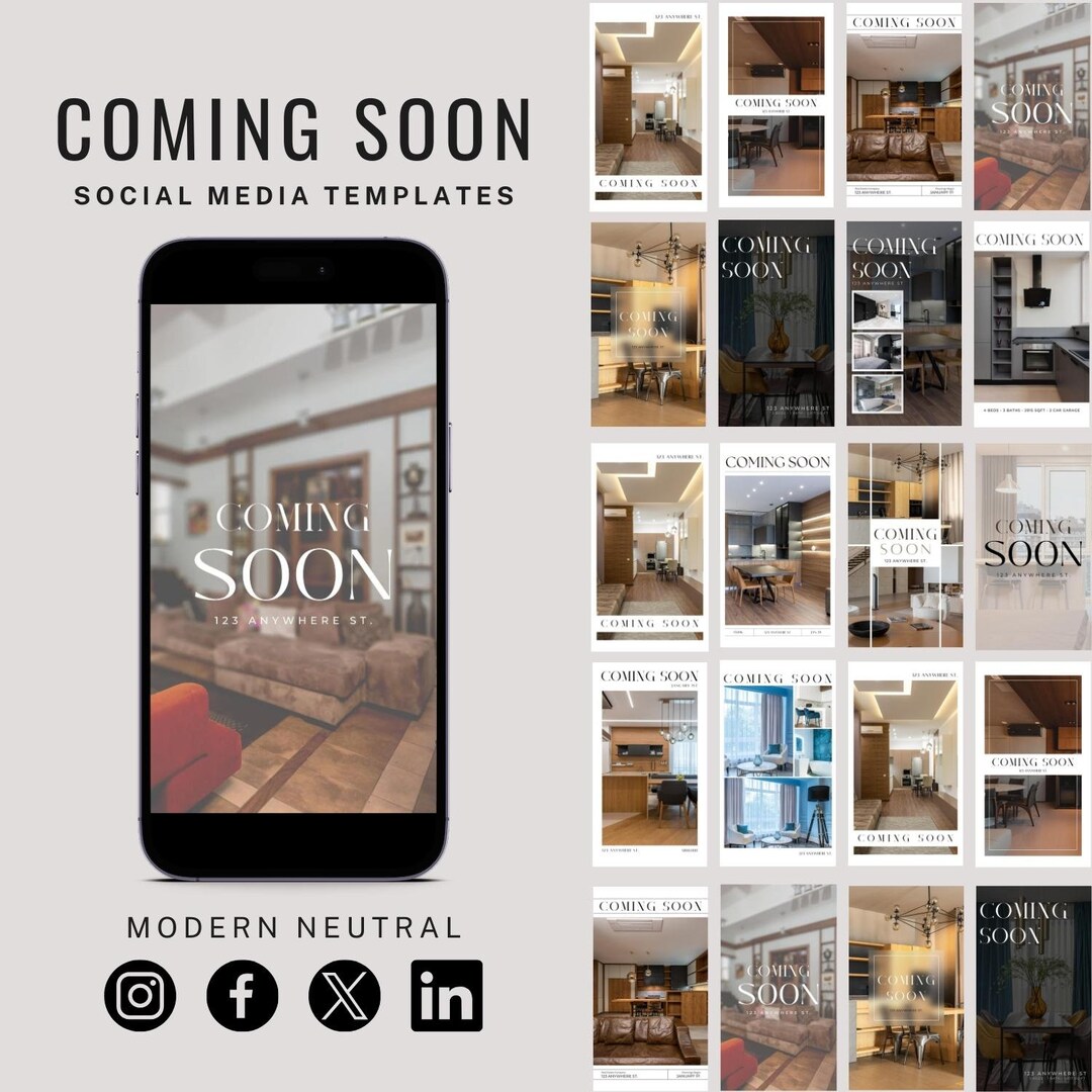 Coming Soon Real Estate Instagram Stories Templates Realtor Instagram ...