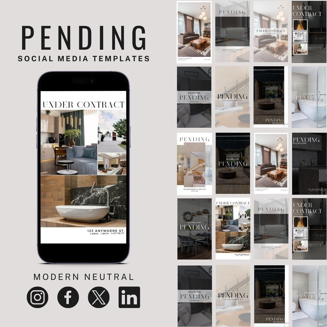 Pending Real Estate Instagram Stories Template Realtor Instagram ...