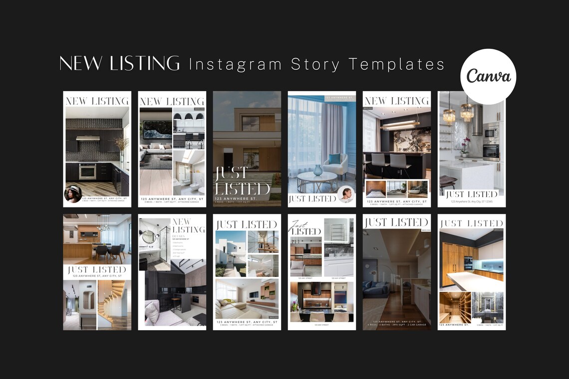 Realtor Instagram Story Templates | Modern Neutral, 68 Post Designs ...