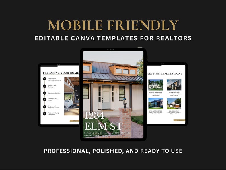 Realtor Social Media Templates | Canva Marketing Bundle (digital ...