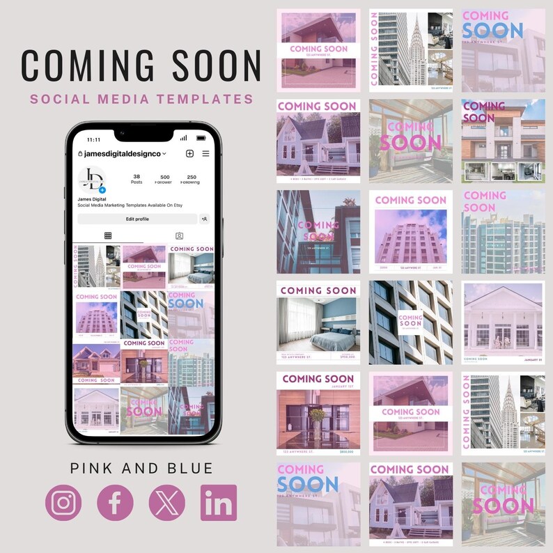 Coming Soon Real Estate Social Media Posts Instagram Marketing ...