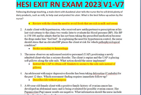 SOLUTION: Hesi Pn Exit Exam Test Bank 2022 2023 Studypool, 44% OFF SOLUTION: Hesi Pn Exit Exam Test Bank 2022 2023 Studypool, 44% OFF