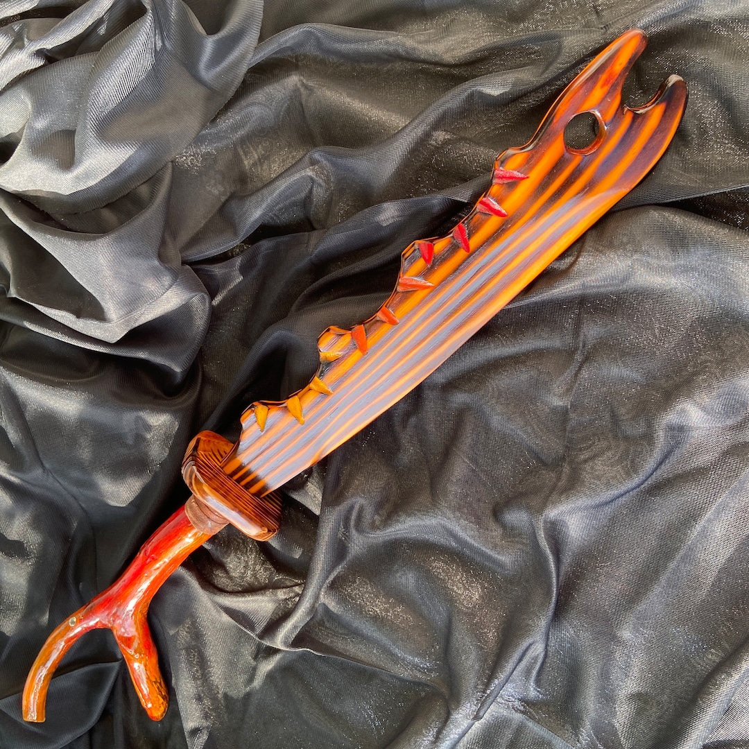 Handmade Unique Fantasy Wooden Sword With Unique Handle, Collectable ...