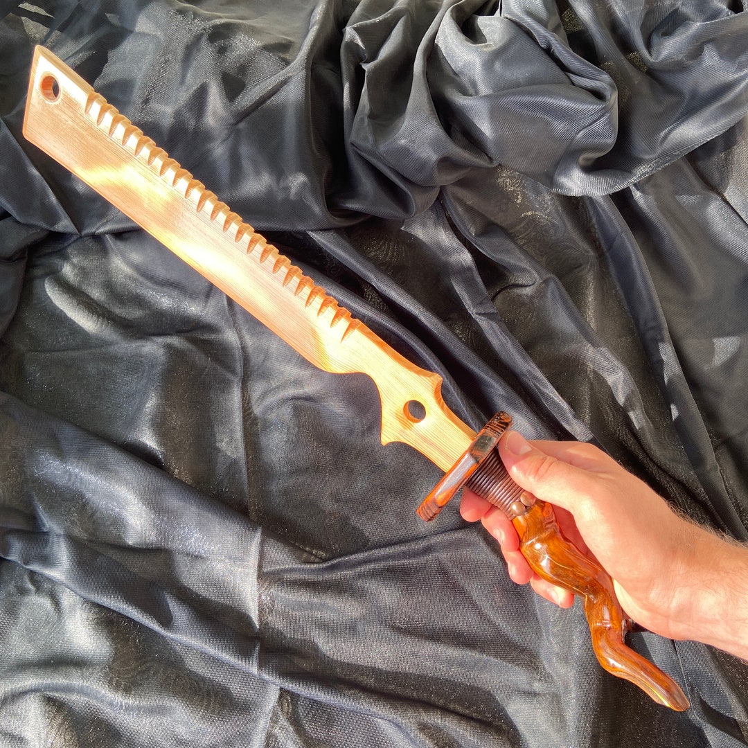 Handcrafted Unique Fantasy Wooden Sword With Unique Handle, Collectable ...