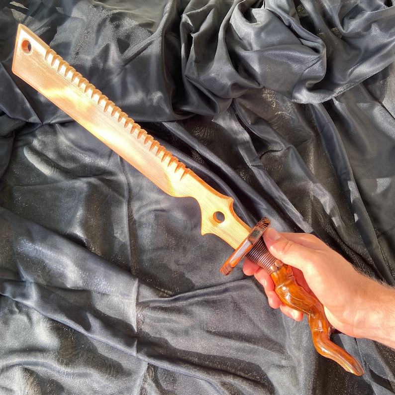 Handcrafted Unique Fantasy Wooden Sword With Unique Handle, Collectable ...