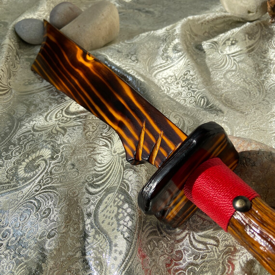 Handcrafted Unique Fantasy Wooden Sword With Unique Handle, Perfect ...