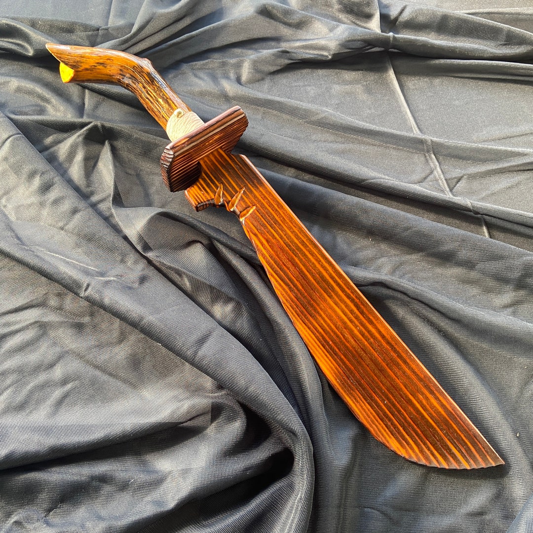 Handcrafted Unique Fantasy Wooden Sword With Unique Handle, Collectable ...