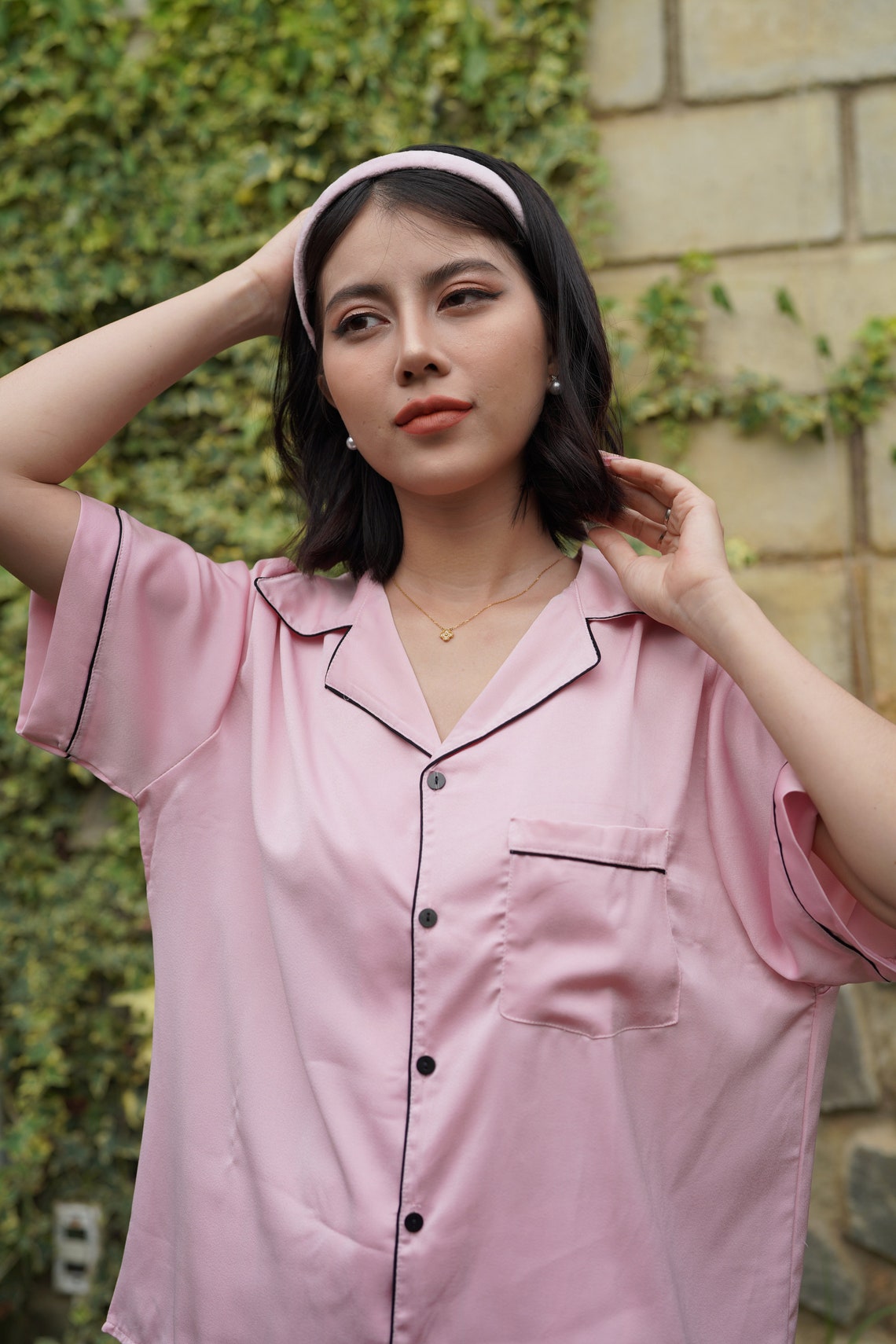 Mila Pink Silk Set - Etsy