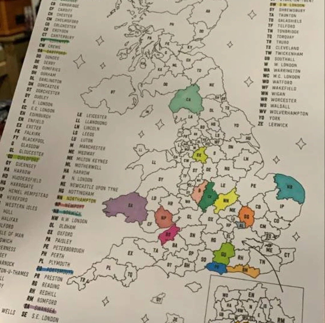 UK Postcode Sales Map DIGITAL DOWNLOAD, Small Business Tracker, Sales ...