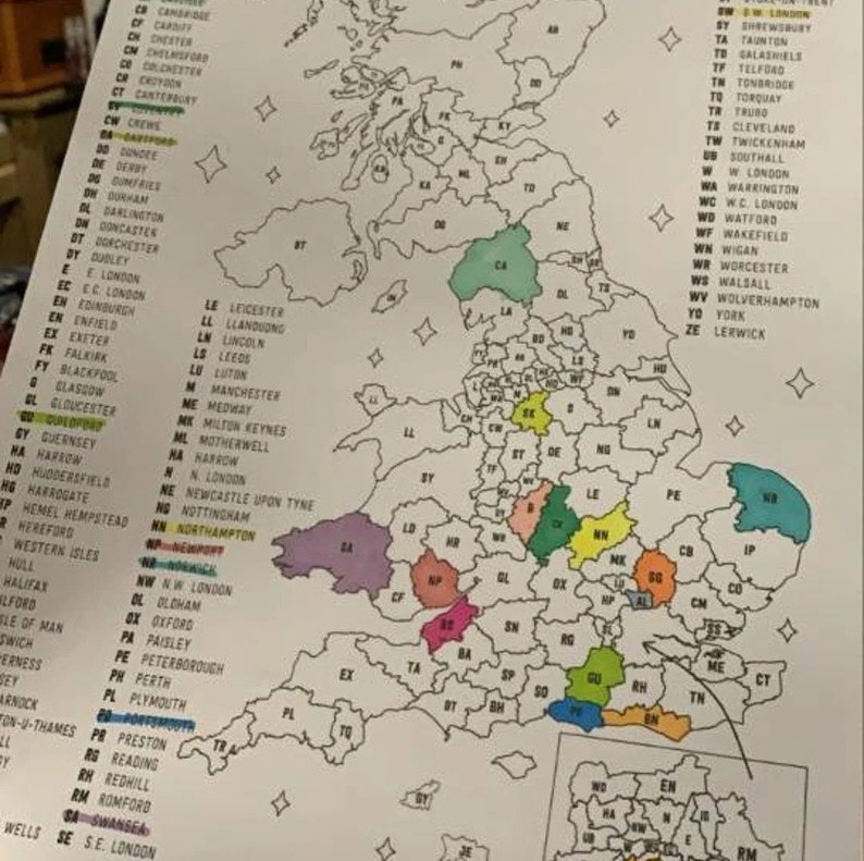 UK Postcode Sales Map DIGITAL DOWNLOAD, Small Business Tracker, Sales ...