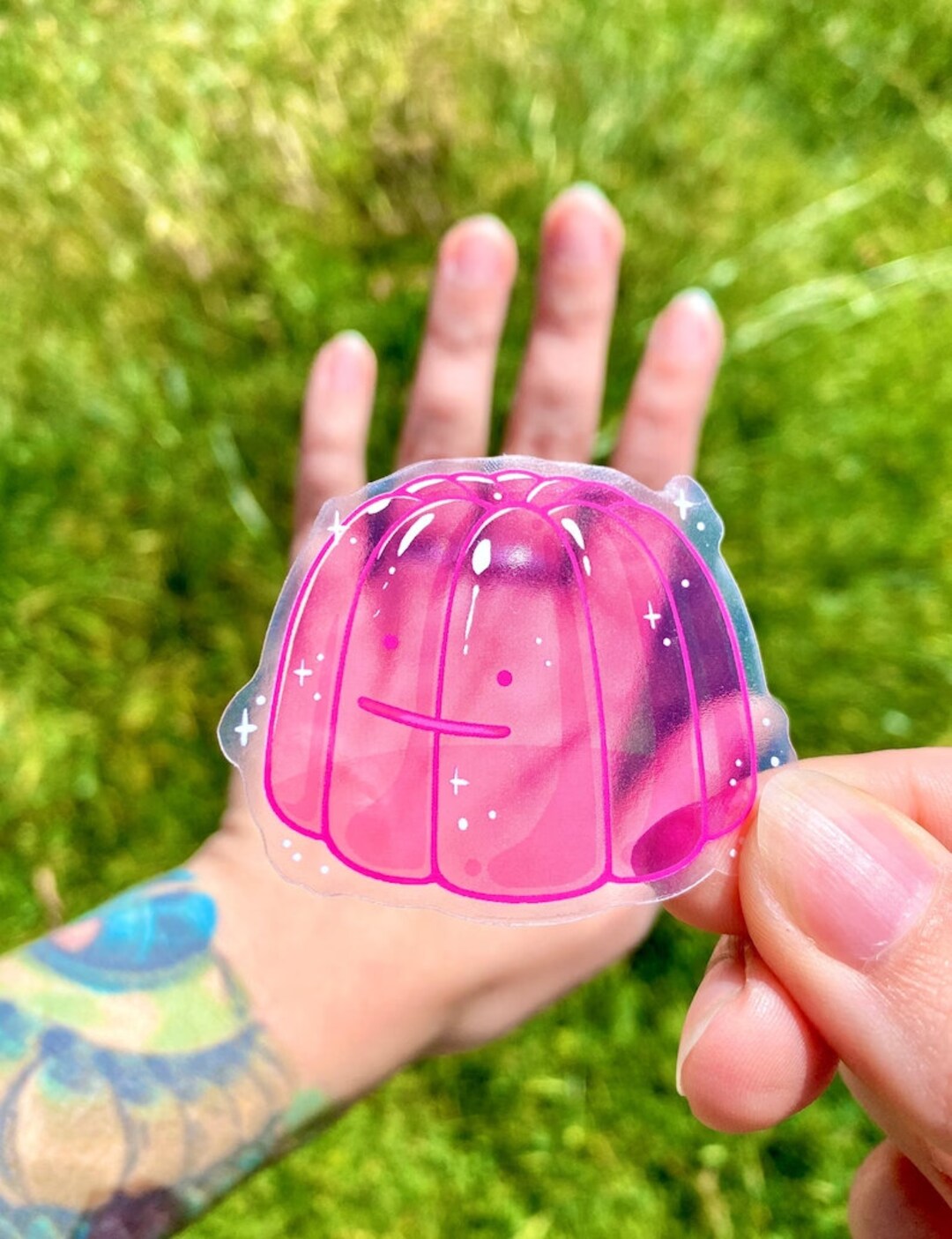 Mimic Jello Sticker Transparent Sticker Vinyl Sticker - Etsy