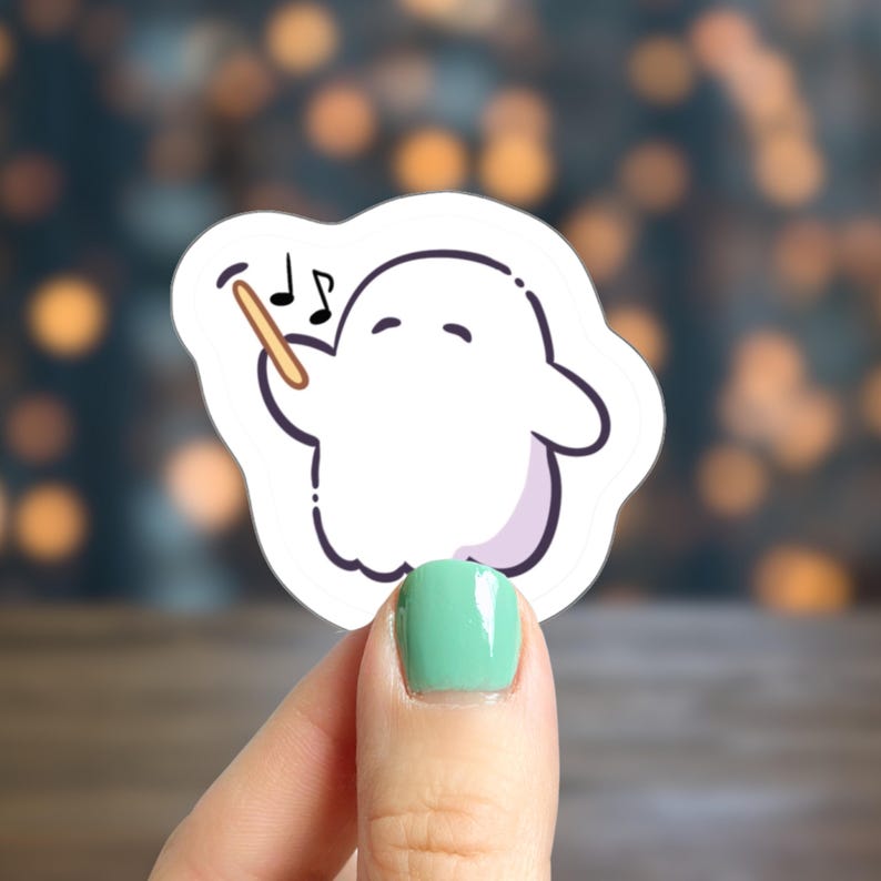 Cute Spooky Ghost Sticker for Conductor, Orchestra Director Musician ...