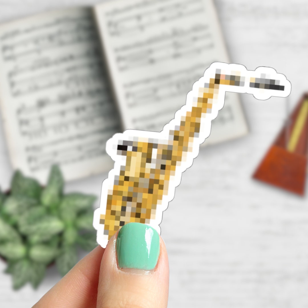Saxophone Sticker, Sax Player Waterproof Sticker, Rock Musician Decal ...