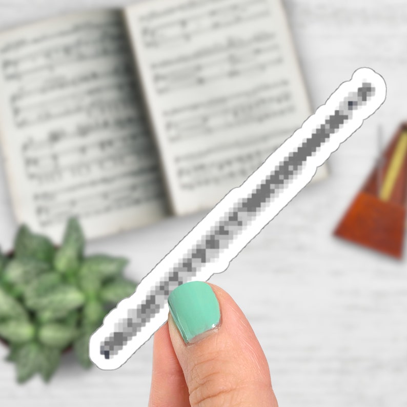 Waterproof Flute Player Sticker, Gift for Band / Orchestra Musician ...