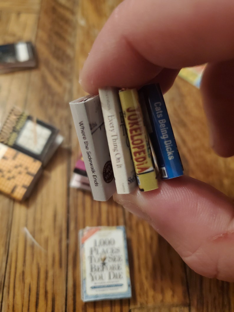 Miniature Book Covers, Dollhouse Activity Books, Scratch Cards (digital ...