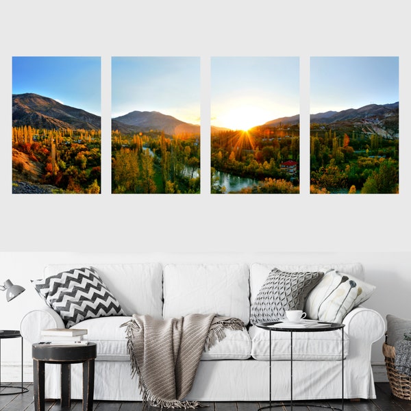Forêt Montagnes Art - Etsy