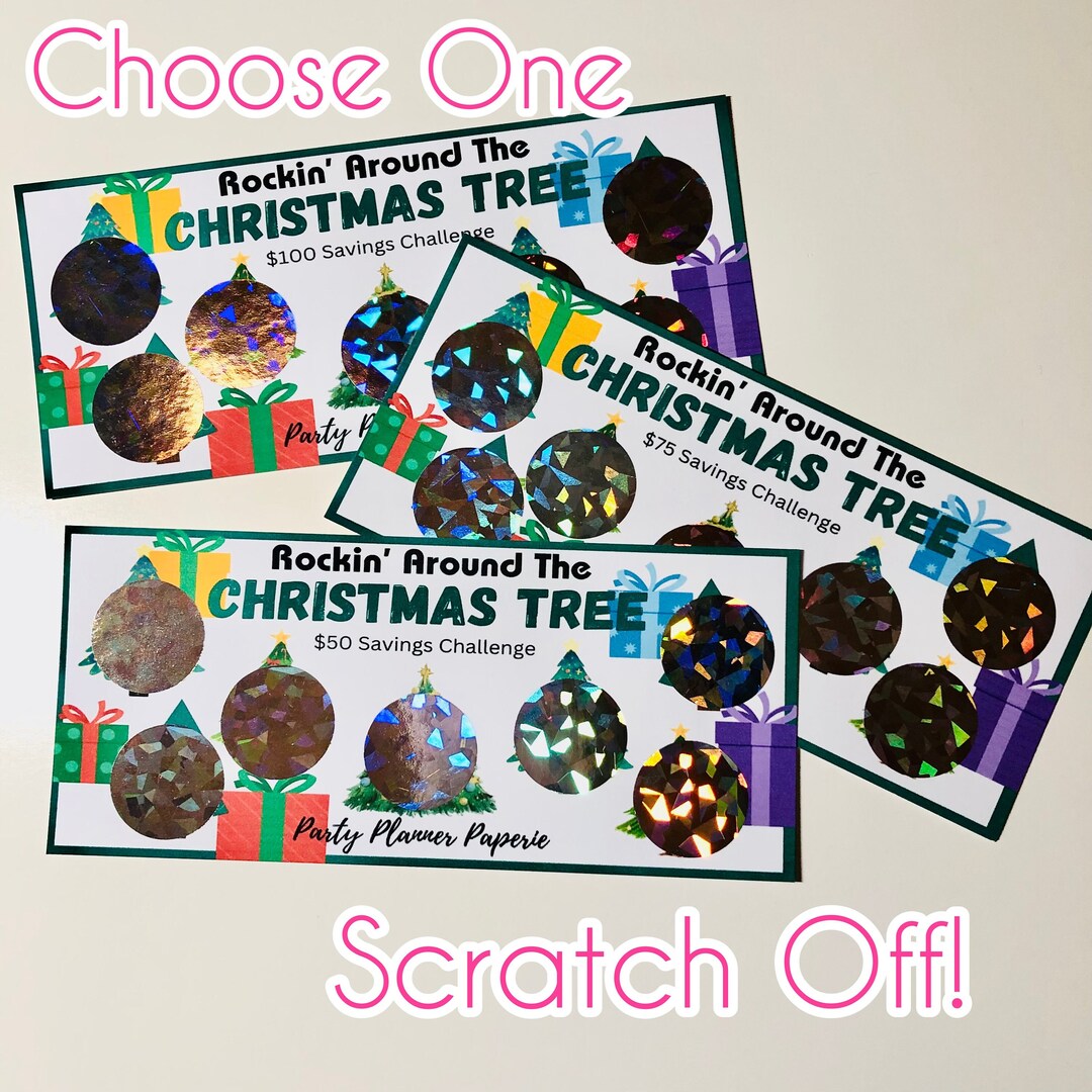 Savings Challenge Scratcher - Rockin' Around the Christmas Tree ...