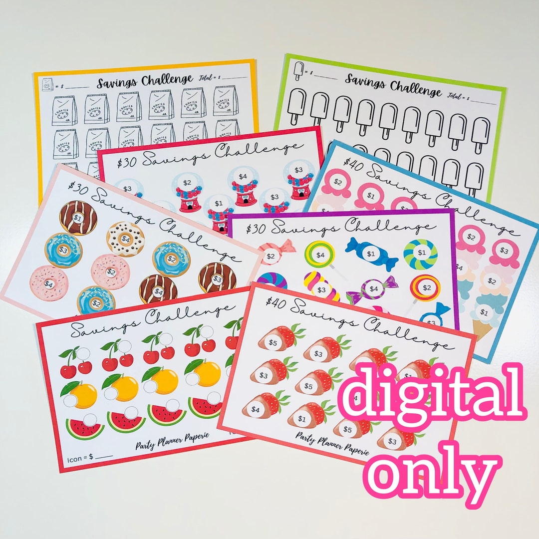 DIGITAL FILE ONLY Sweets Bundle 8 Different Designs approx. 4x6 Savings Challenges in Bundle ...