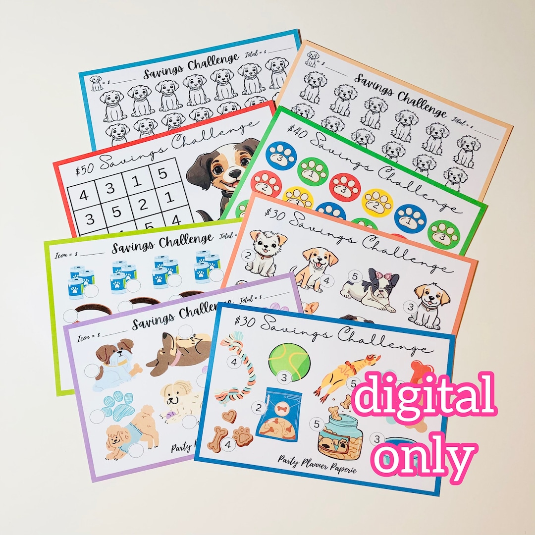 DIGITAL FILE ONLY - Dogs Bundle - 8 Different Designs (approx. 4"x6 ...