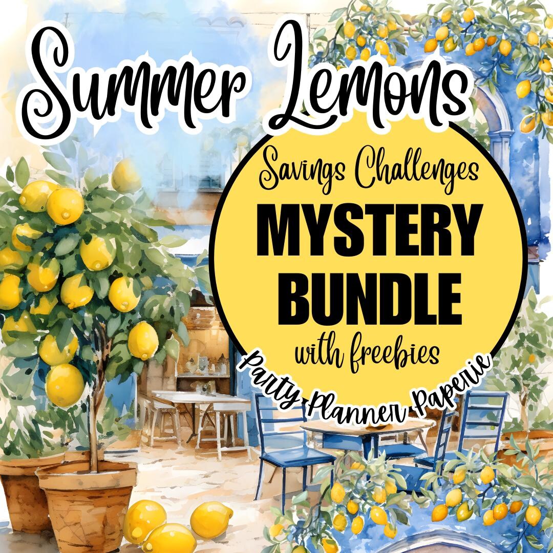 Mystery Bundle SUMMER LEMONS 4x6 Savings Challenges Bundle With ...