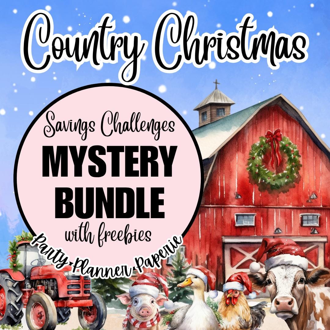 Mystery Bundle COUNTRY CHRISTMAS 4x6 Savings Challenges Bundle With ...