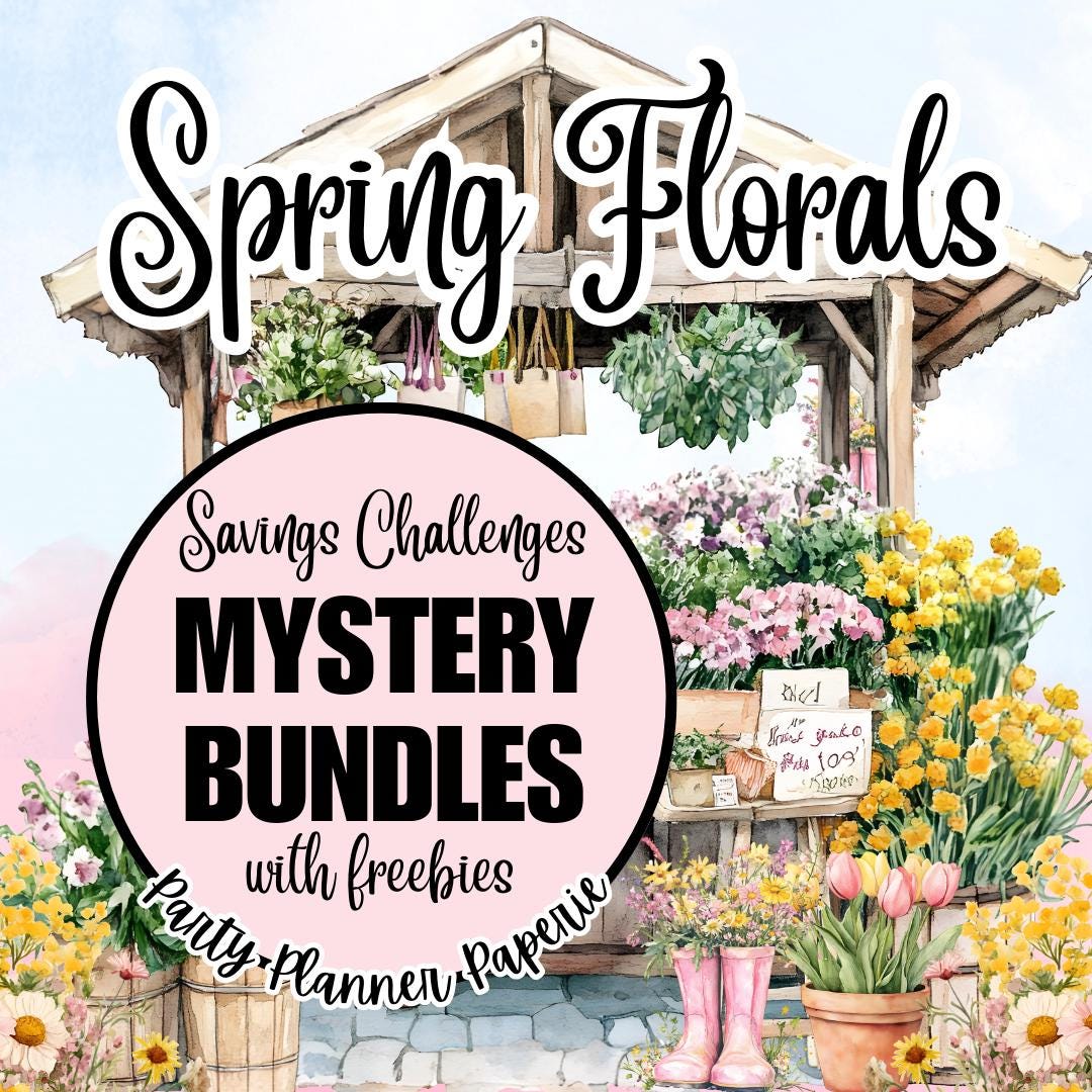 Mystery Bundle SPRING FLORALS 4x6 Savings Challenges Bundle With ...