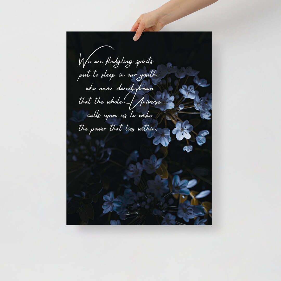 Fledgling Spirits Poster 18 X 24 Spiritually Inspired, Original Quote ...