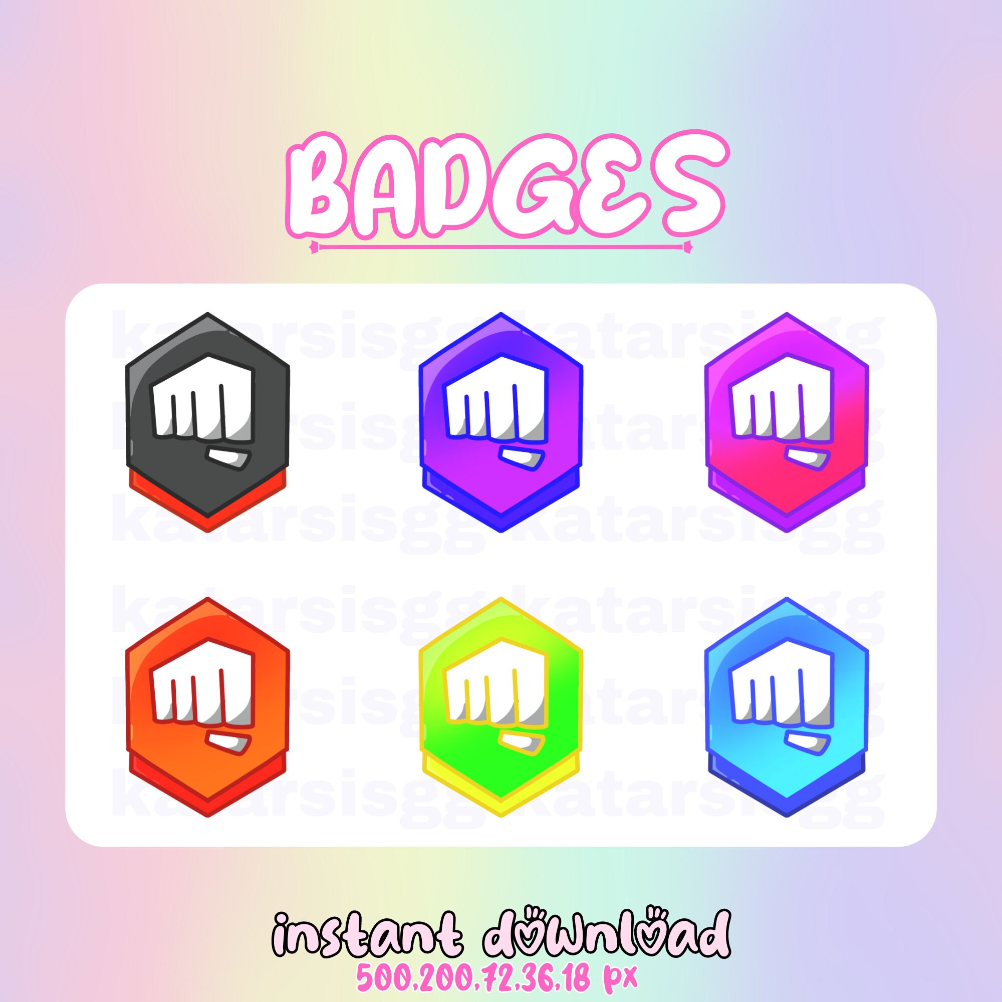 Twitch Sub Badges Discord Emotes Riot Buddy Games Colors - Etsy UK
