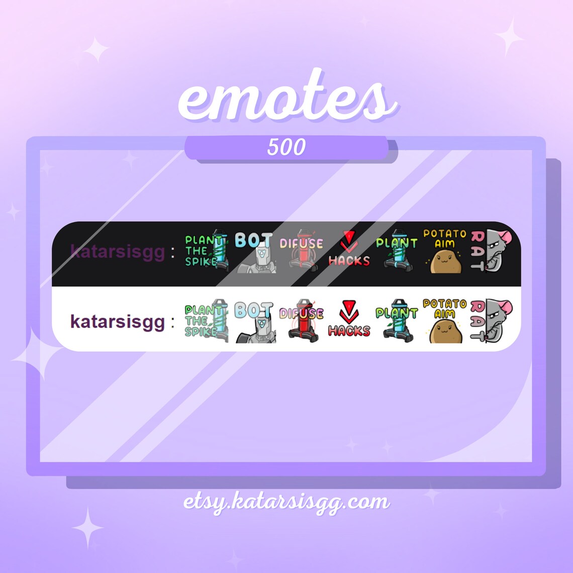 Twitch | Animated Emotes | Valorant Spike | Potato Rat Bot | 10 - Etsy ...