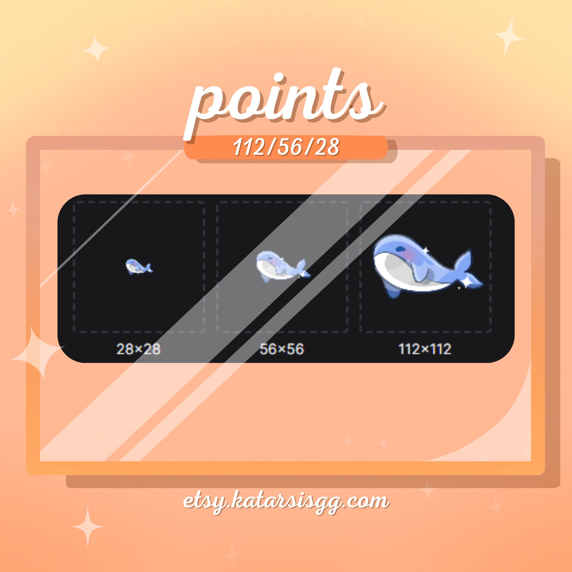 Twitch | Channel Points | Pastel Whale | Fish | 1 - Etsy
