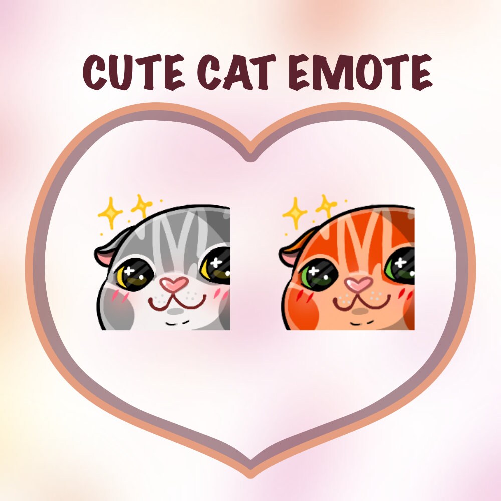 Animated Twitch Discord Emotes Streaming Cat Cute Sparkle - Etsy