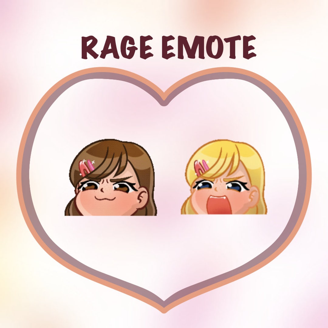 Animated Twitch Discord Emotes Streaming Chat Cute Rage Emote - Etsy