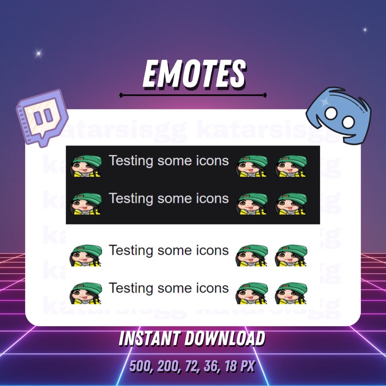 Twitch Discord Animated Emotes Streaming Chat Cute Wide - Etsy