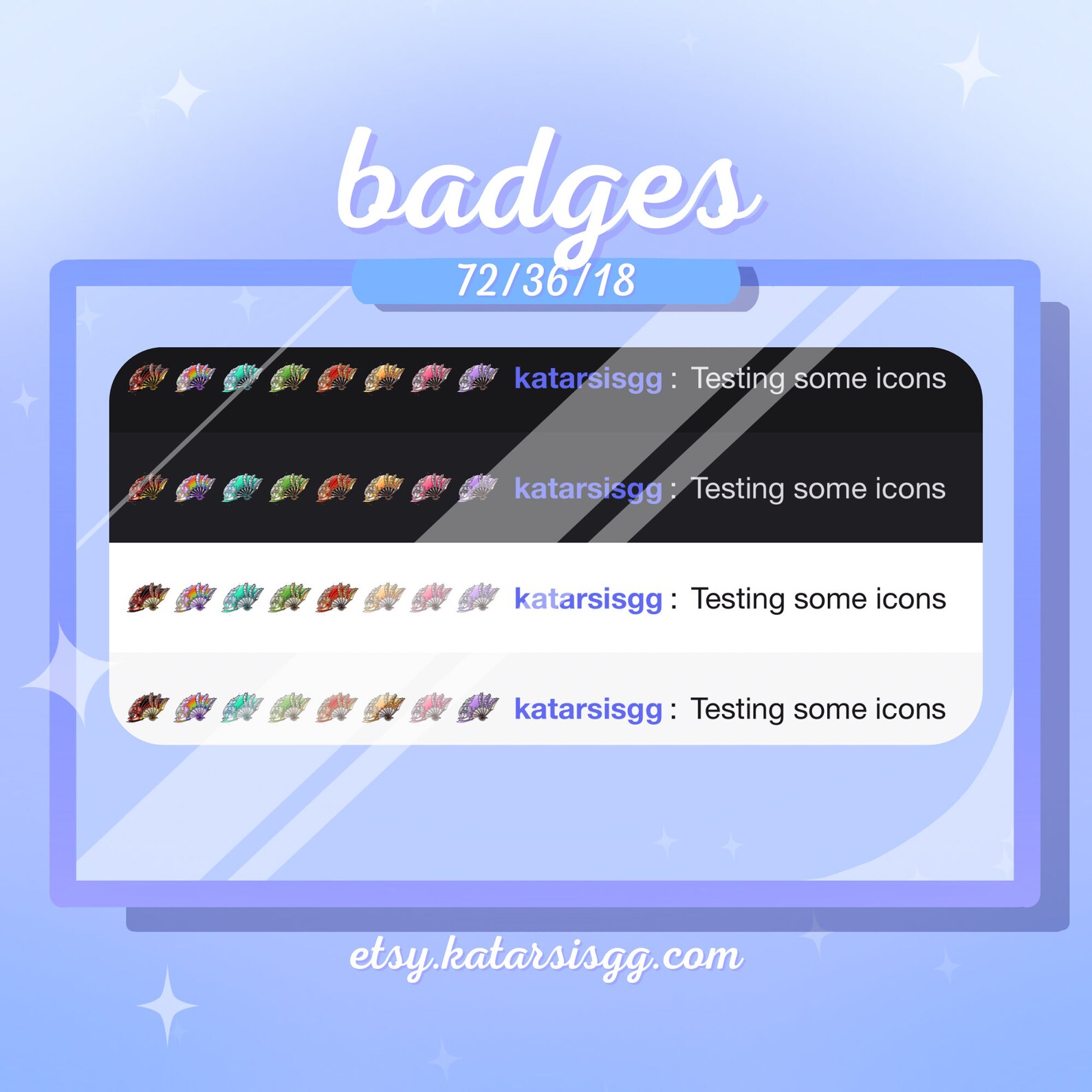 Twitch | Sub Badges | Valorant Ignite Fan Knife | 8 - Etsy