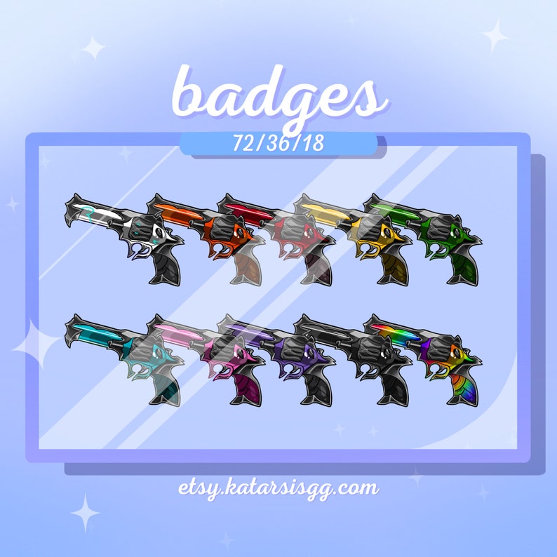 Twitch | Sub Badges | Sheriff Skins Chroma | Reaver | 10 - Etsy