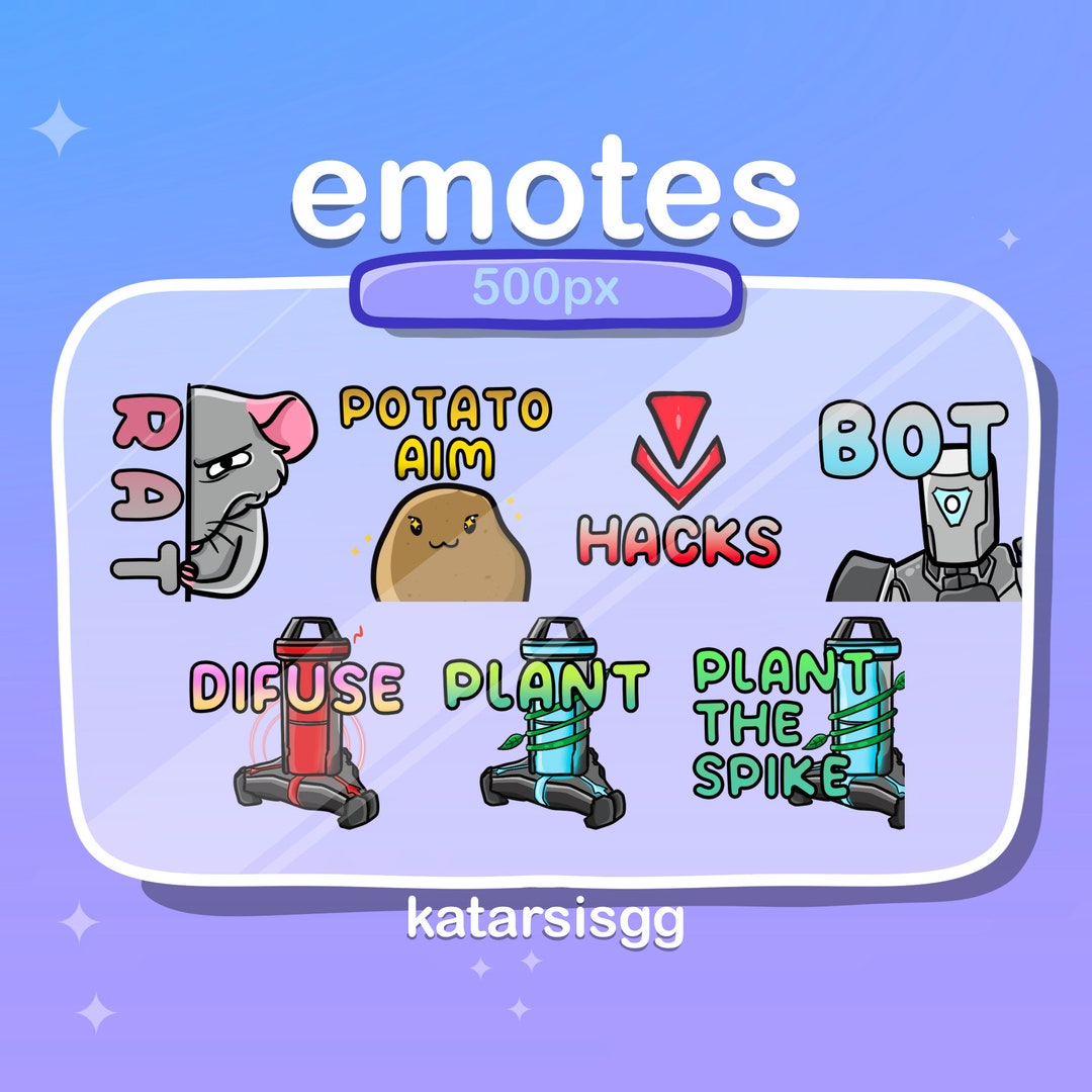Twitch Animated Emotes Valorant Spike Potato Rat Bot 10 - Etsy