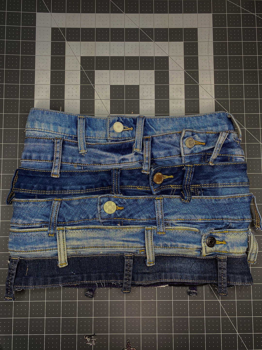 Custom Denim Skirt/belt Loop Denim Skirt - Etsy