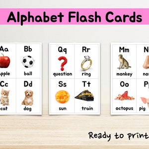 ABC Alphabet Flashcards Letters A-Z Printable | Classroom Display - Etsy