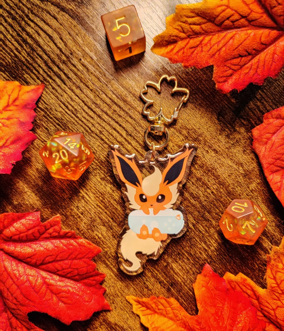 Pokemon Eeveelutions Flareon Nintendo Switch Joy-con Acrylic Keychain ...