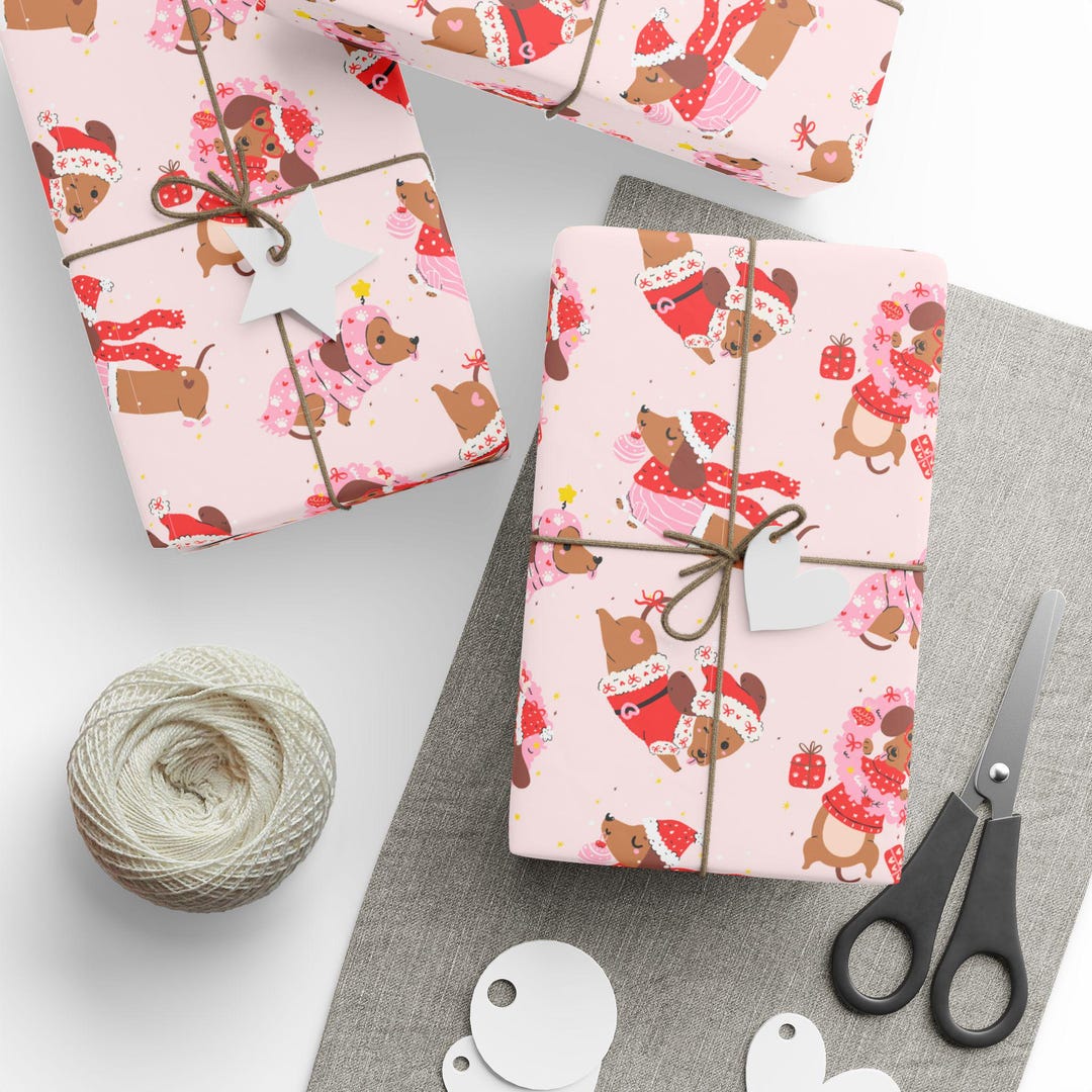 Cute Animal Christmas Wrapping Paper, Holiday Gift Wrap, Unique Gift ...
