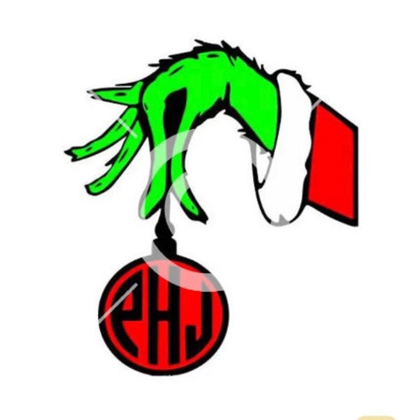 Grinch Monogram Svg - Etsy