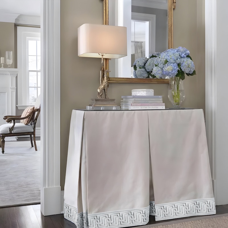 Cotton White Table Skirt - Etsy