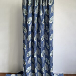 Designer Curtains, Blue Rayon Embroidered Curtains, Floral Embroidered ...