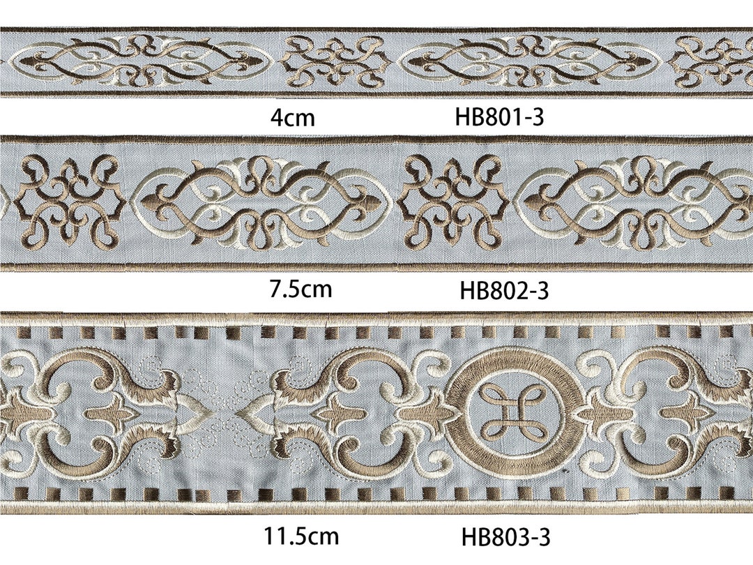 Embroidered Trim, Curtain Trim, Throw Pillow Trim, Sold by the Yard. - Etsy