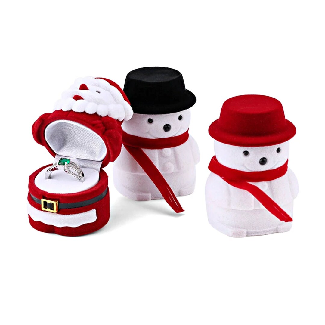 Snowman Ring Box / Shower Gift Box / Jewelry Box Proposal Box - Etsy