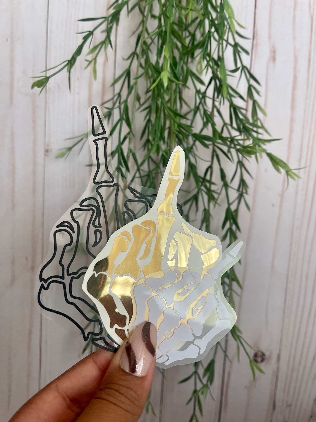 Skeleton Middle Finger Vinyl - Etsy