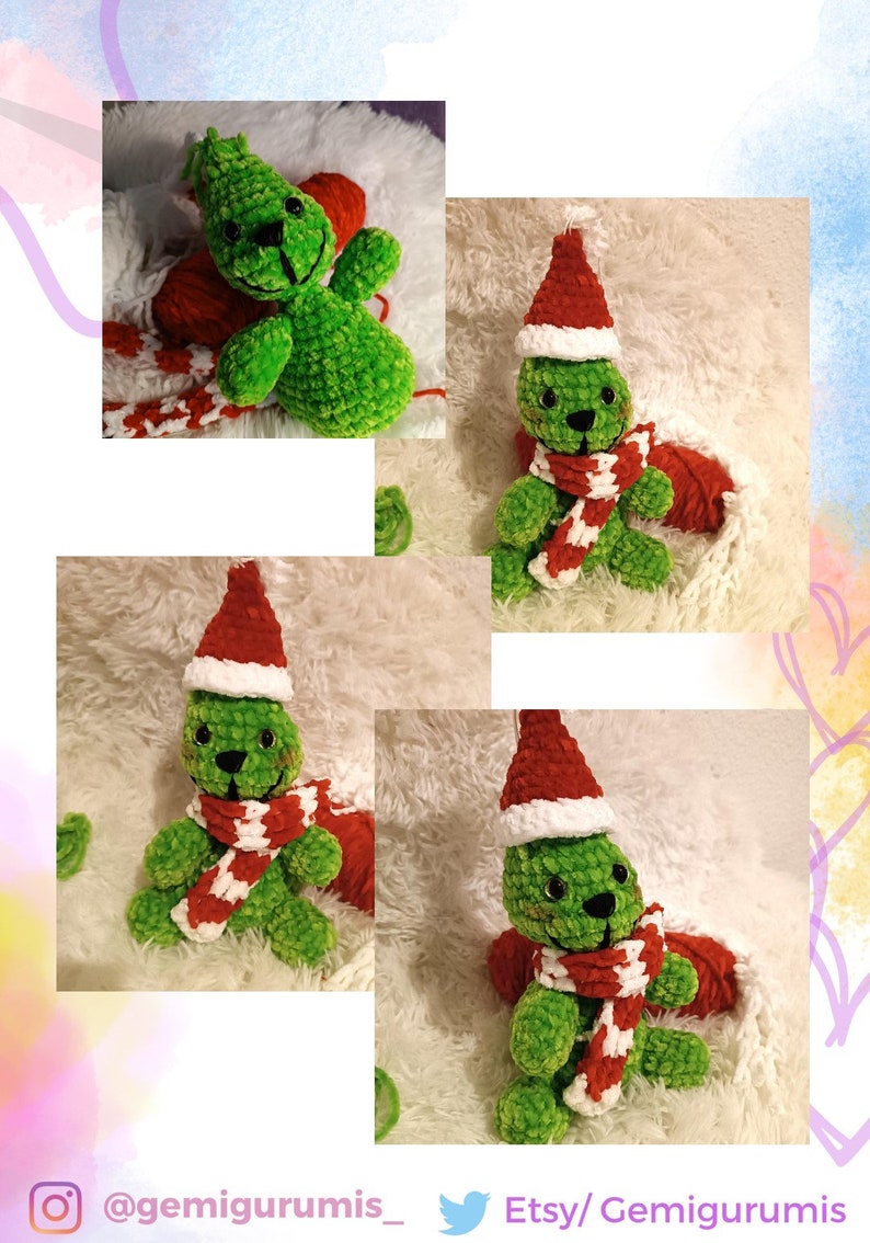 Grinch PATTERN, Grinch Crochet PATTERN, Grinchmas, Amigurumi Pattern ...