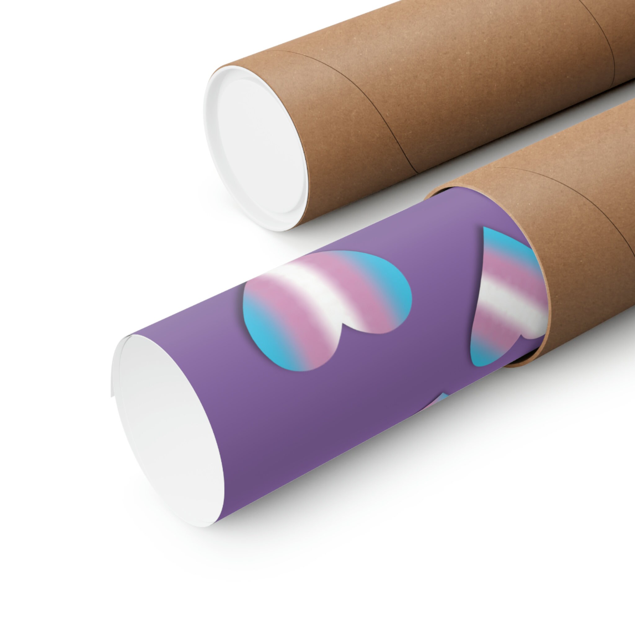 Transgender Flag Colors Heart Matte Horizontal Posters - Etsy